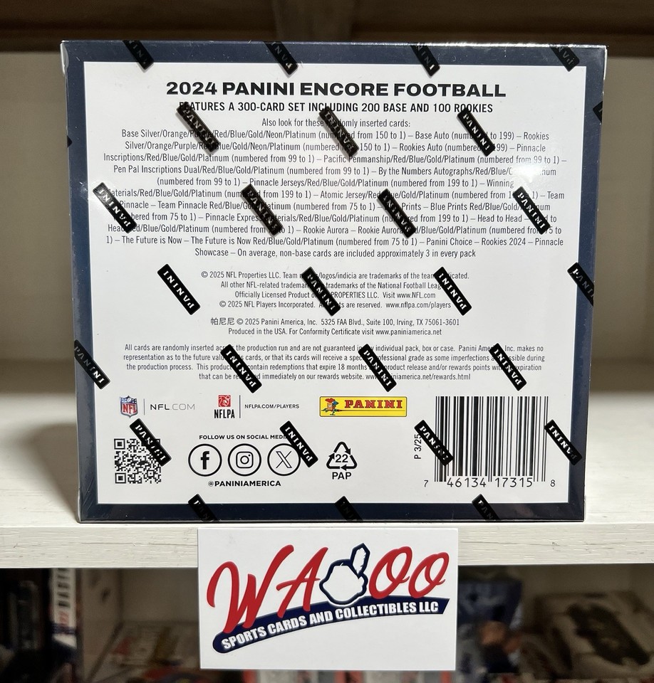 2024 Panini Encore NFL Football Factory Sealed Card Hobby Box Jayden ...