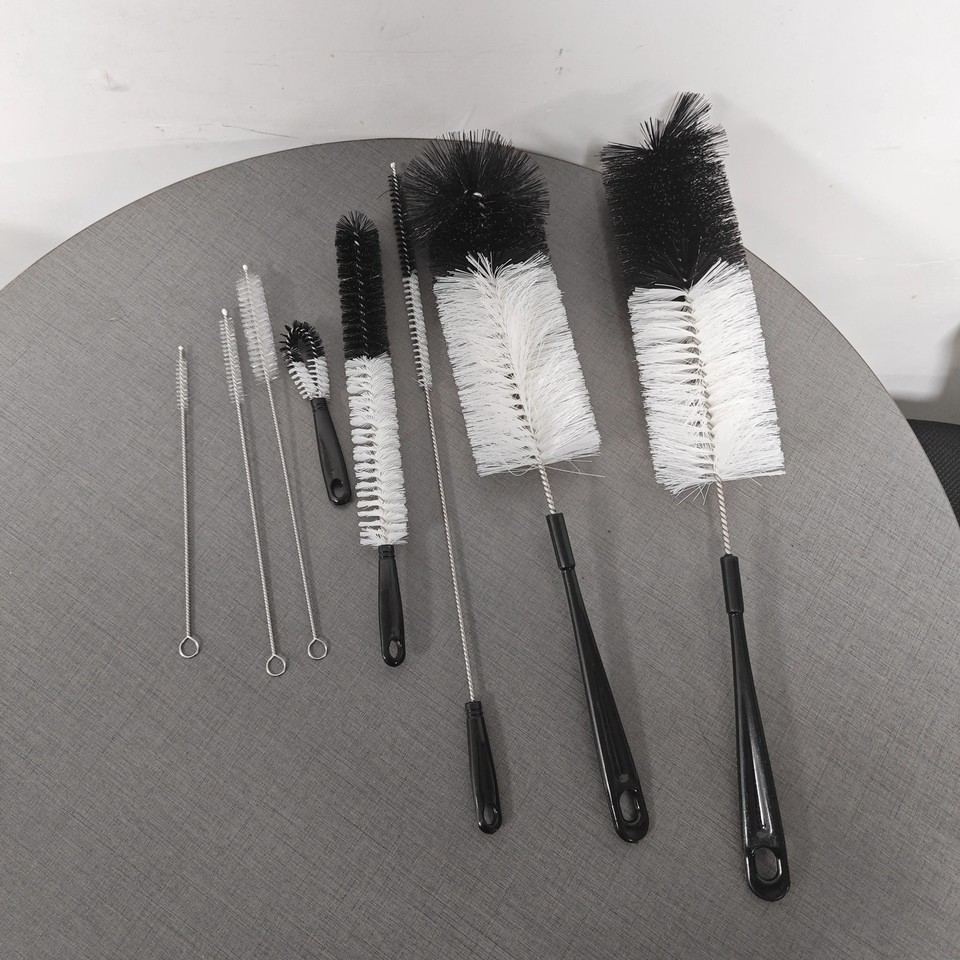 8PCS Tube Pipe Cleaner Brush Set Long Handle Nylon Brush Neck Bottle ...