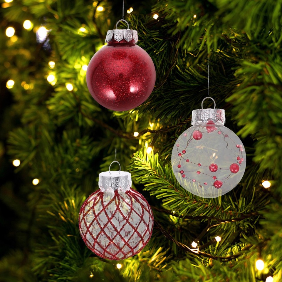 30 Pcs Christmas Tree Hanging Ball Decorative Pendants Small Ornaments ...