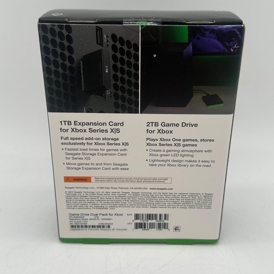 New Seagate Portable Game Drive Dual Pack 1TB External SSD 2TB HDD | eBay