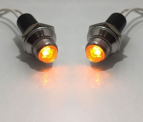 Купить Ибей | Pair Amber Pilot Dash Indicator Warning Lights 12V ...