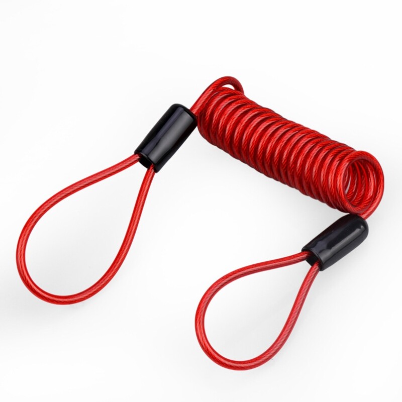 1Pc Motorcycle Bike Scooter Disc Lock Security Cable Anti Theft Spring ...