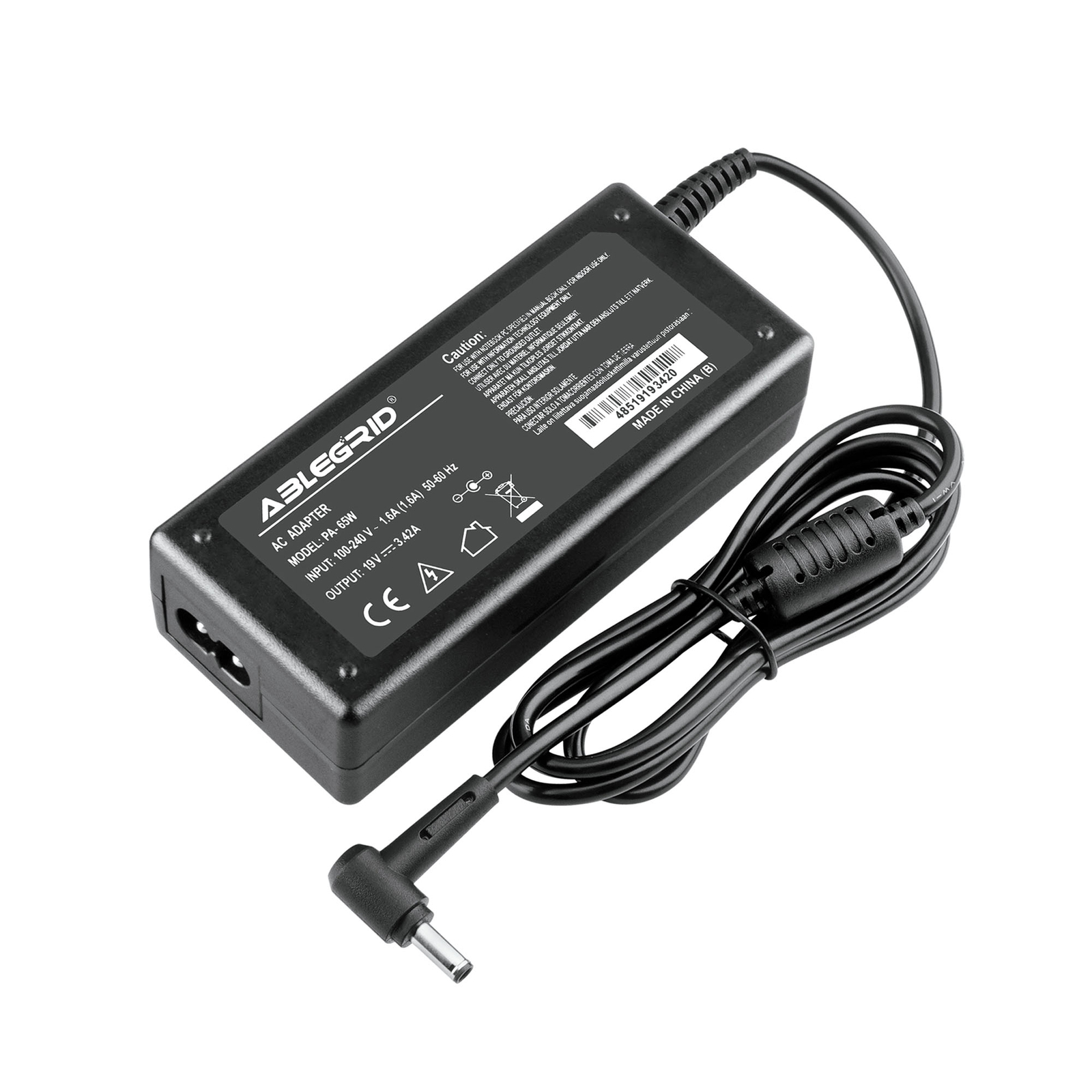 19V 3.42A 65W AC Adapter Charger for Asus ExpertBook B1 B1500 B1500CEA ...