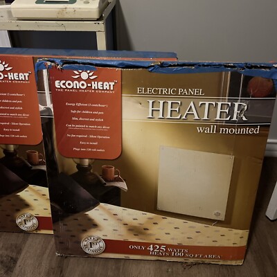 Econo-heat 425 Watt 120 Volt Electric Panel Wall Mounted Heater Never ...