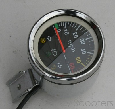 SPEEDOMETER FOR 2-Stroke X-8,R-6 Pocket Bikes 50cc 1 Gauge, 60mph (5 ...