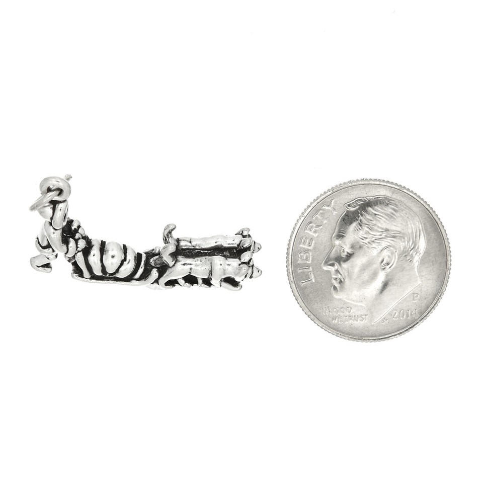 Sterling Silver 3D Alaska Dog Sled Iditarod Charm Pendant | eBay