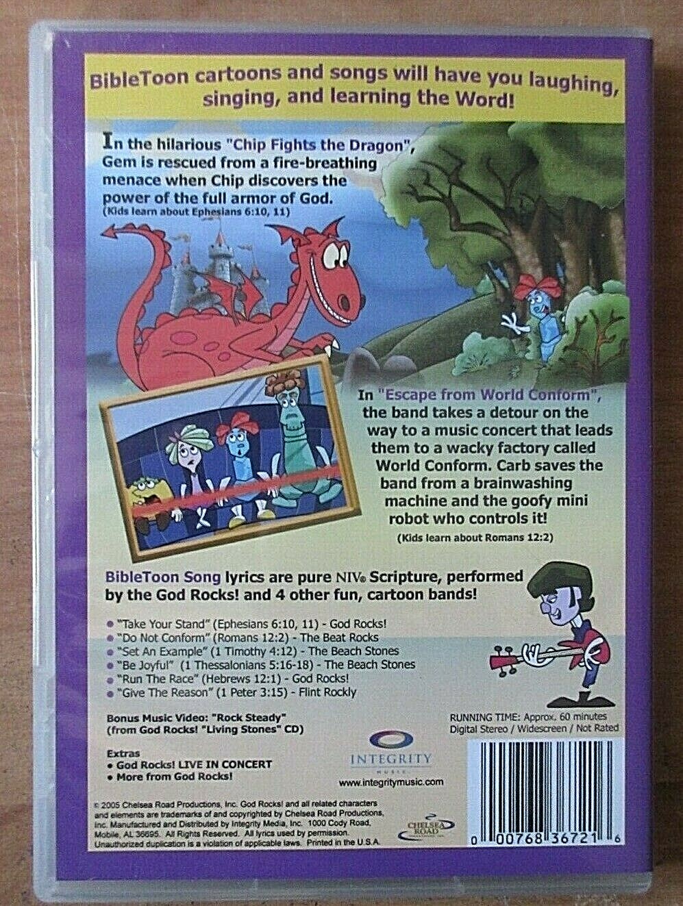 God Rocks! Bibletoons: Be Strong in the Lord DVD | eBay