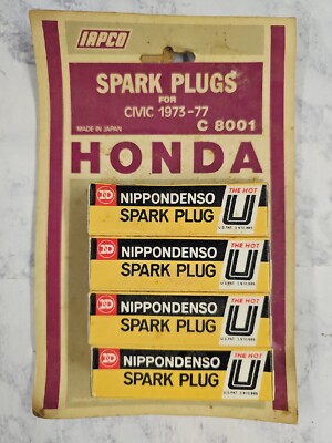 IAPCO Spark Plugs For Civic 1973-77 C 8001, N.O.S. Honda Nippondenso ...