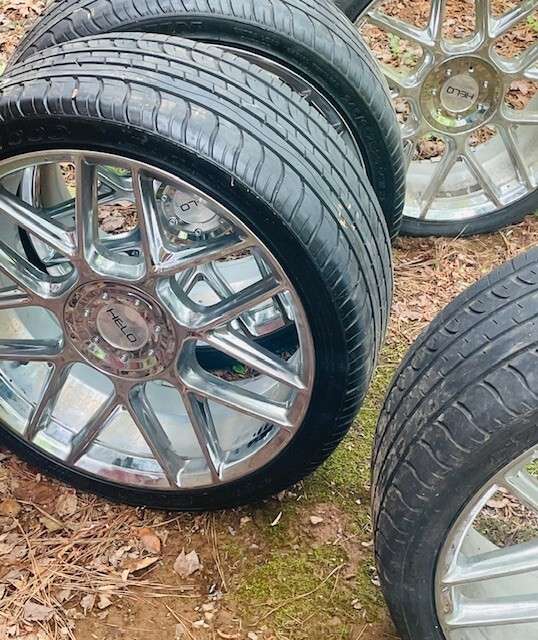 used 20 inch rims and tires Helo 20" Chrome Rims 5x120 5 Lug 48 offset ...