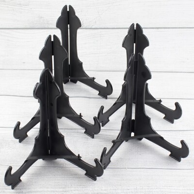 Black Plastic Easel Display Stands Picture Holder 7" Tall Set of 5 | eBay