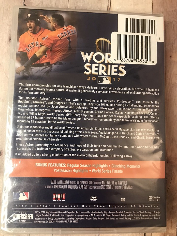 HOUSTON ASTROS Baseball MLB NEW SEALED DVD 2017 WORLD SERIES CHAMPIONS ...