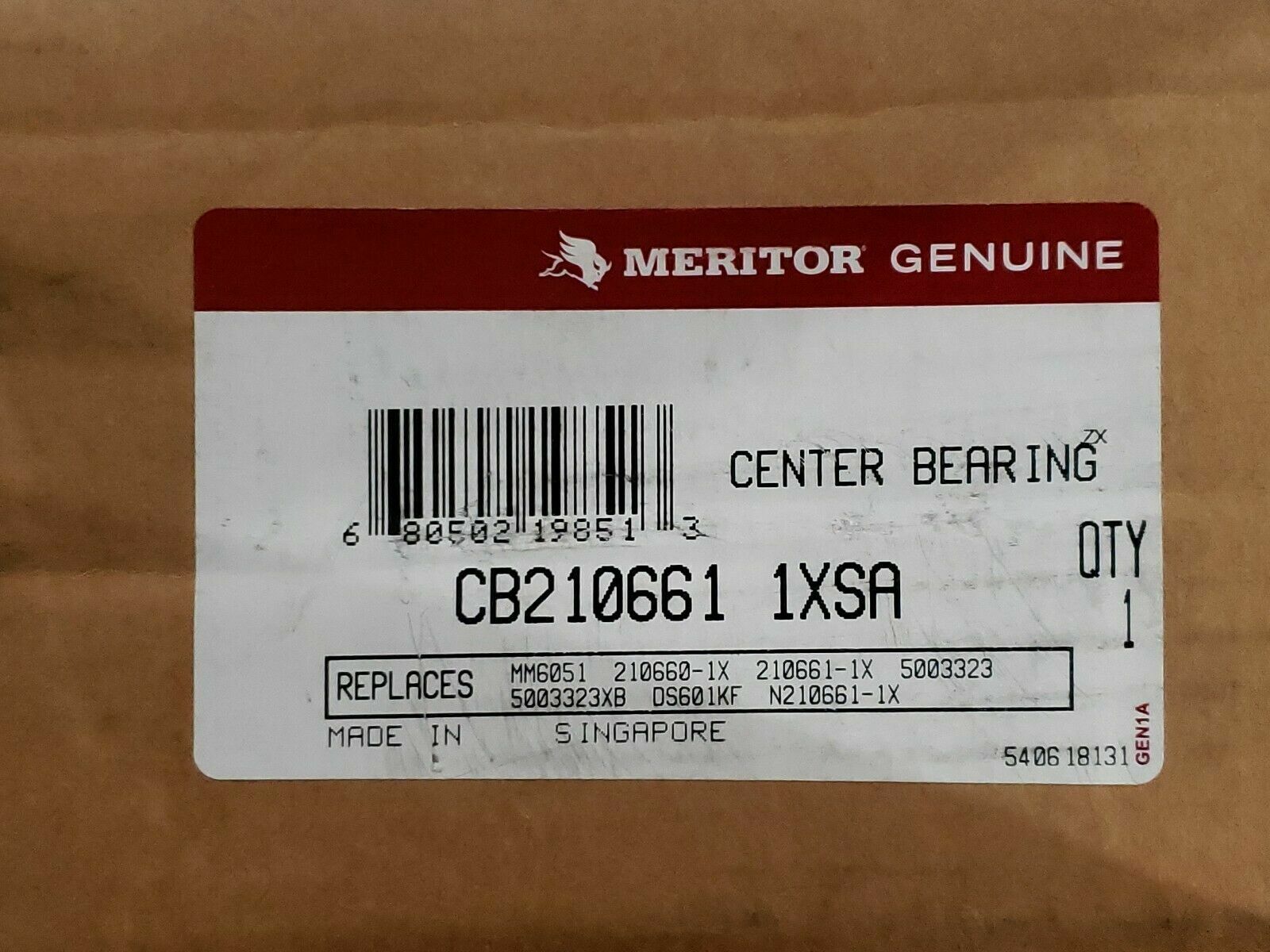 MERITOR CB210661-1XSA CENTER BEARING ASSEMBLY / CR0067825, 2106611X ...