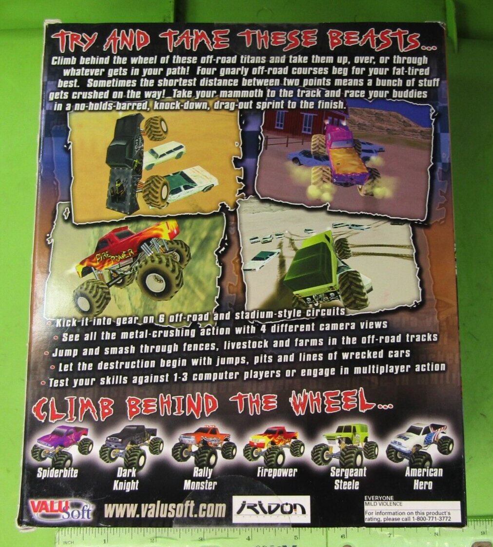 Monster Truck Rumble PC Game New Sealed Big Retail Box Win 95/98/Me ...