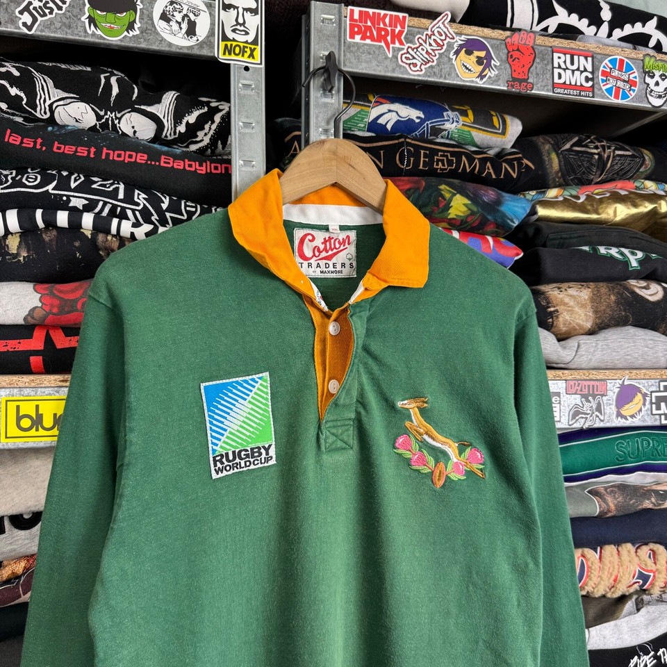 SOUTH AFRICA SPRINGBOKS 1995 RUGBY LONG SLEEVE JERSEY COTTON TRADERS by ...