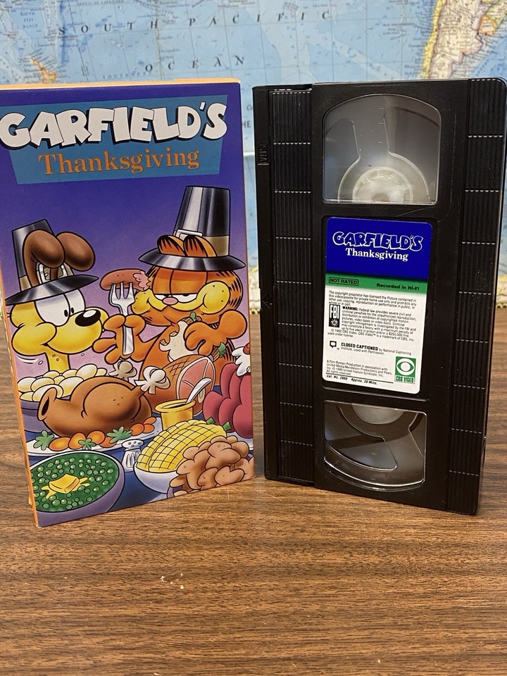Garfield's Thanksgiving VHS 1992 Tape Movie Cartoon Holiday Fox Video ...