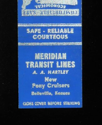 1940s Meridian Transit Lines Bus Hartley Pony Cruisers Belleville KS ...