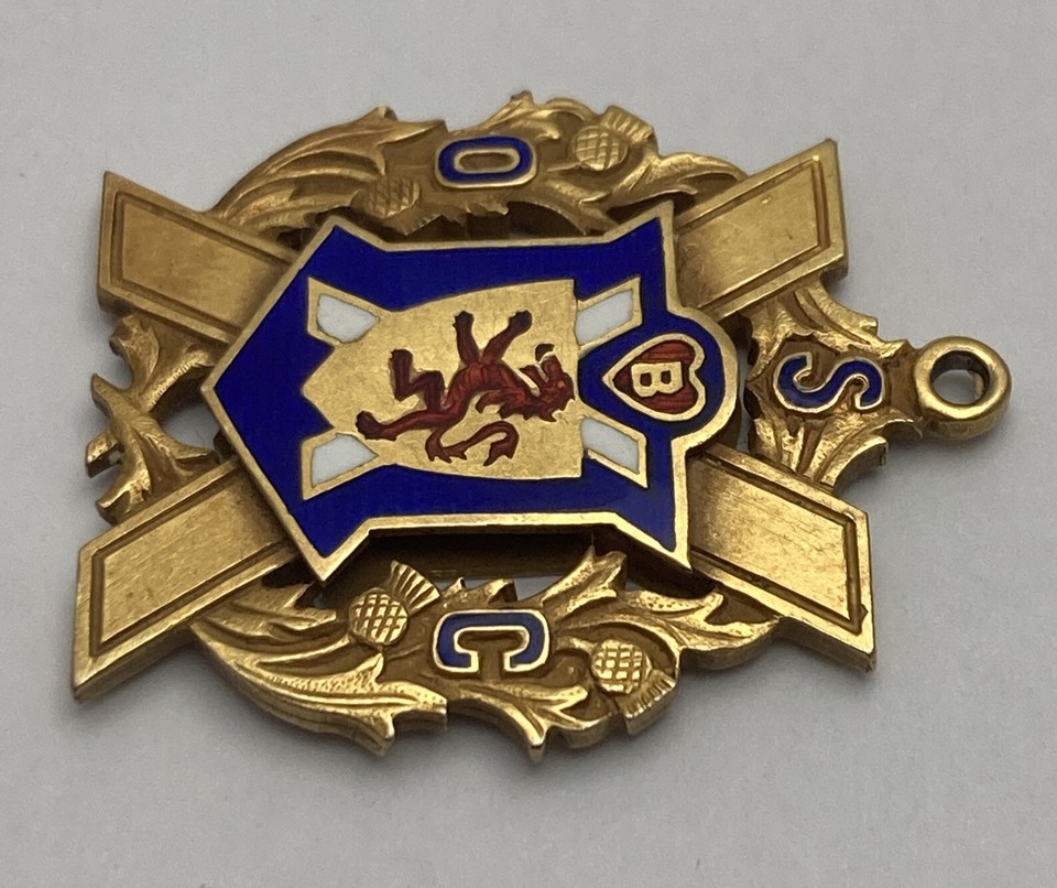Rare Victorian 10K Gold Enamel Order Of Scottish Clans Medal / Pendant ...