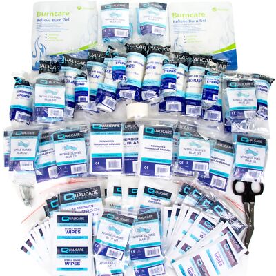 FIRST AID REFILL KIT Dressing Bandage Wipes Foil Blanket Tape BSI ...
