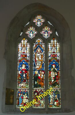 Photo 12x8 Butterworth window, Deerhurst The brass plaque beside the ...