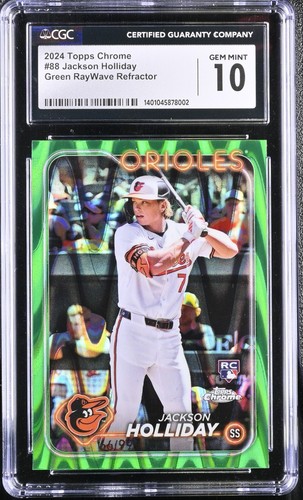 2024 Topps Chrome - Green Ray Wave Refractor #88 Jackson Holliday 66/99 ...