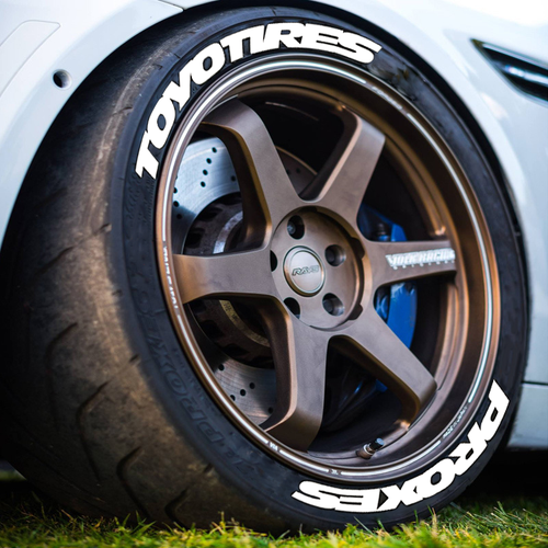 TOYO TIRES PROXES Tire Lettering Sticker 1.06'' 14''-22'' With Red ...