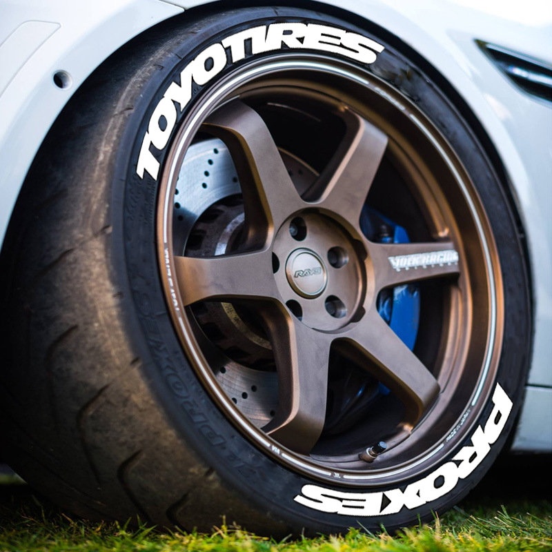 TOYO TIRES PROXES Tire Lettering Sticker 1.06'' 14''-22'' With Red ...