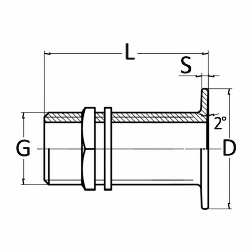 Flush threaded seacock chromed brass 2" - 1 PC Osculati - 17.324.16 ...