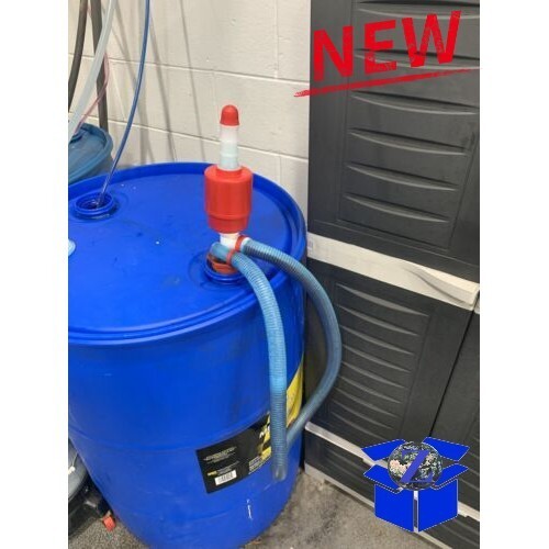 Hand Siphon Drum Barrel Pump 15 30 55 Gal Polyethylene Suction Manual ...