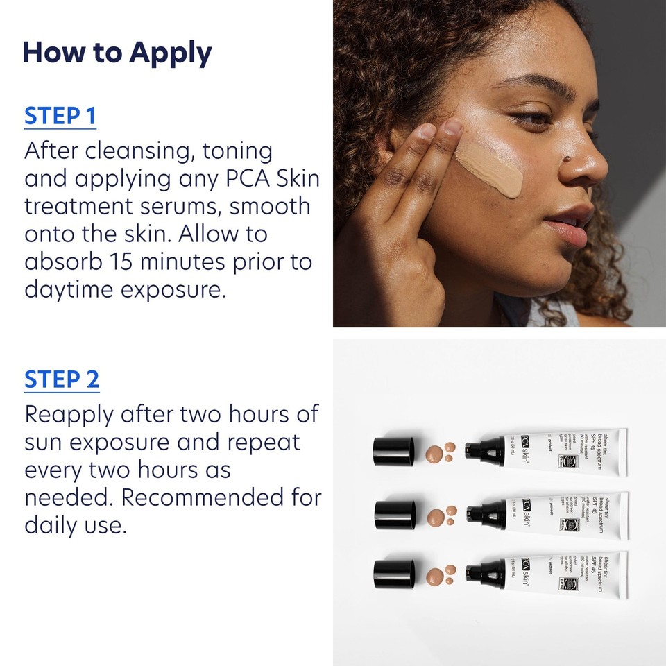 PCA Sheer Tint Broad Spectrum SPF 45 1.7oz 05/27 “NEW IN BOX ...