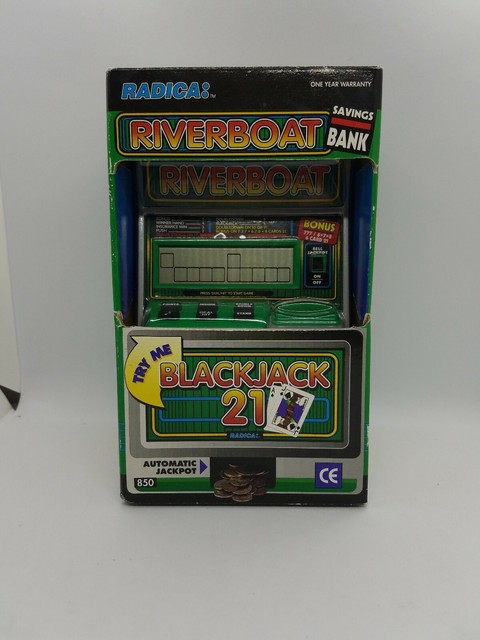 Radica Riverboat Blackjack 21 Musical Savings Bank Slot Machine for ...