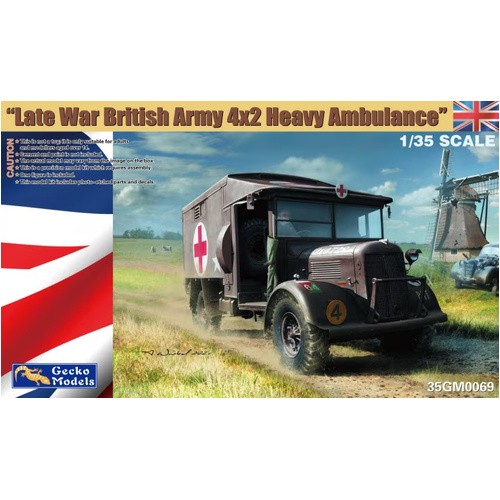 GECKO 1/35 LATE WAR BRITISH ARMY 4X2 HEAVY AMBULANCE PLASTIC MODEL KIT ...