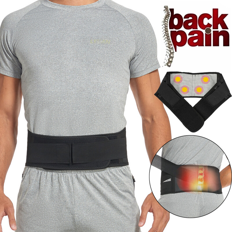Heating Waist Belt Pain Relief Lower Back Lumbar Brace Support Therapy ...