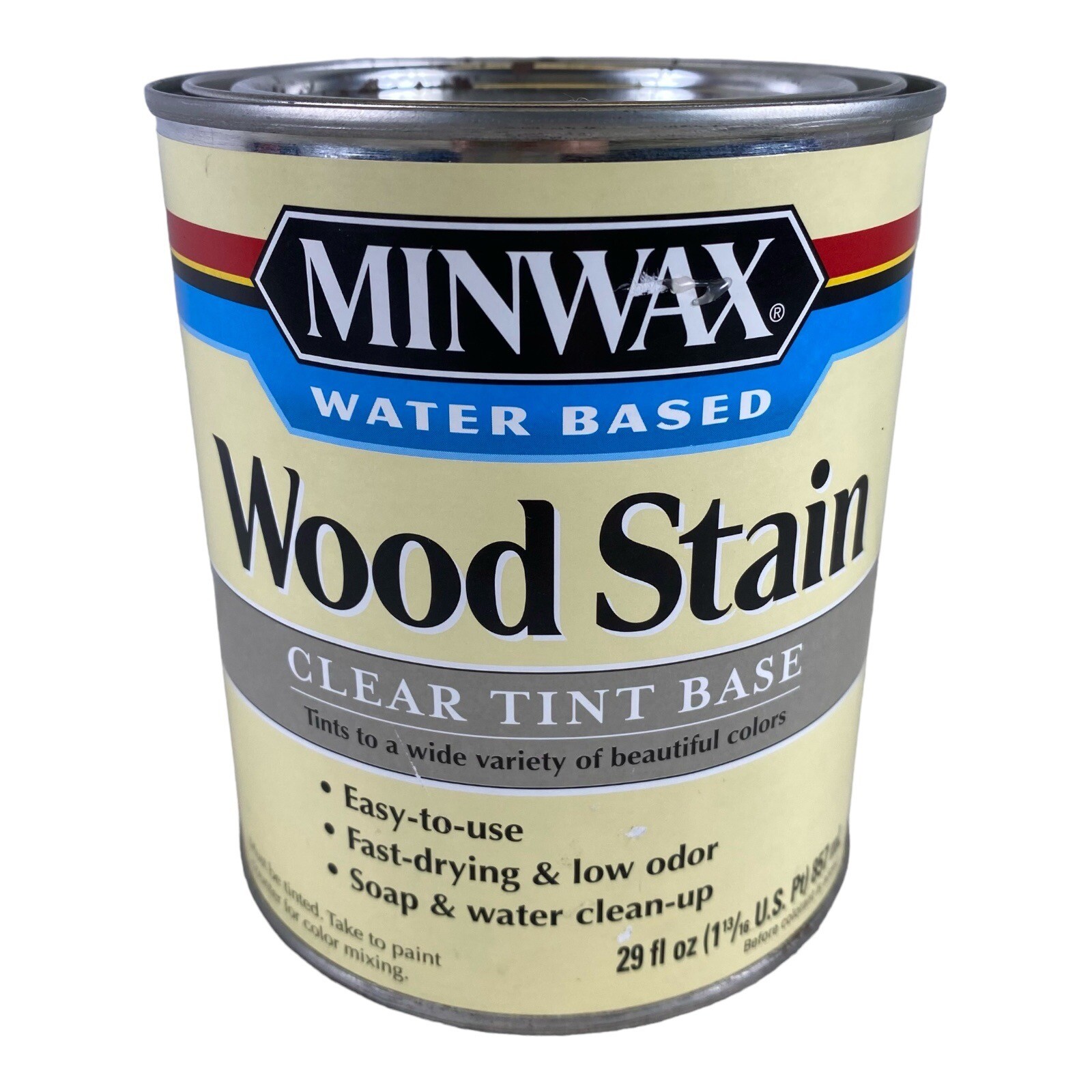 Minwax 61807 Water Based Wood Stain 1 QT Can 100 Sq-ft Clear Tint Base ...