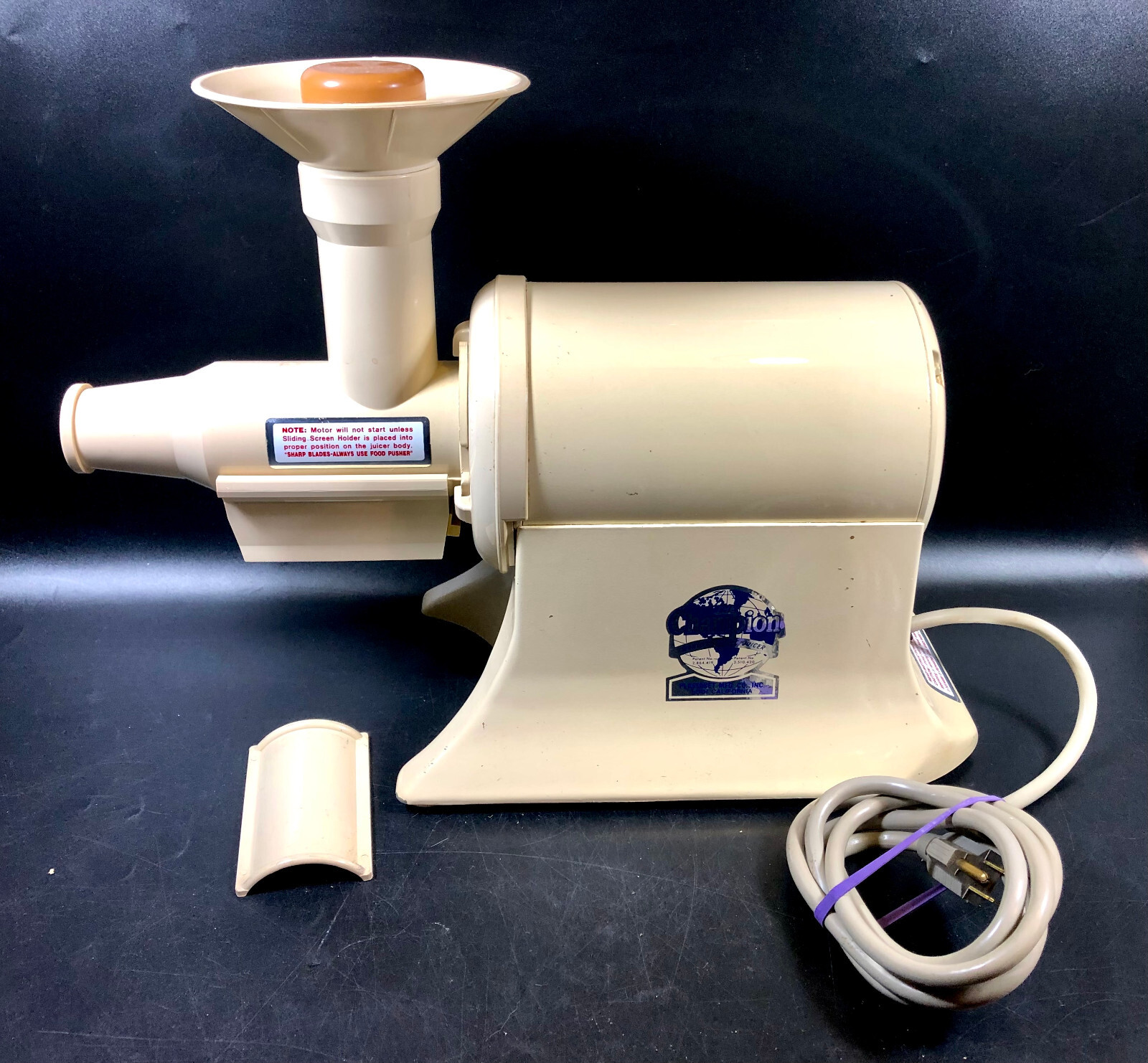 Vintage Champion Juicer Model G5-NG-853S w/Attachments Tested USA | eBay