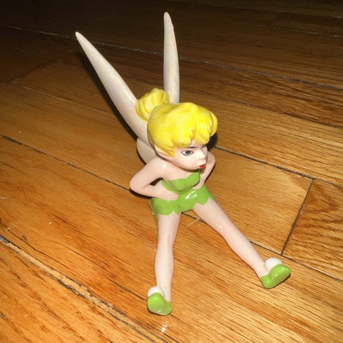 Disney Tinkerbell Pouting Porcelain Figurine Wings Green Dress shoes ...