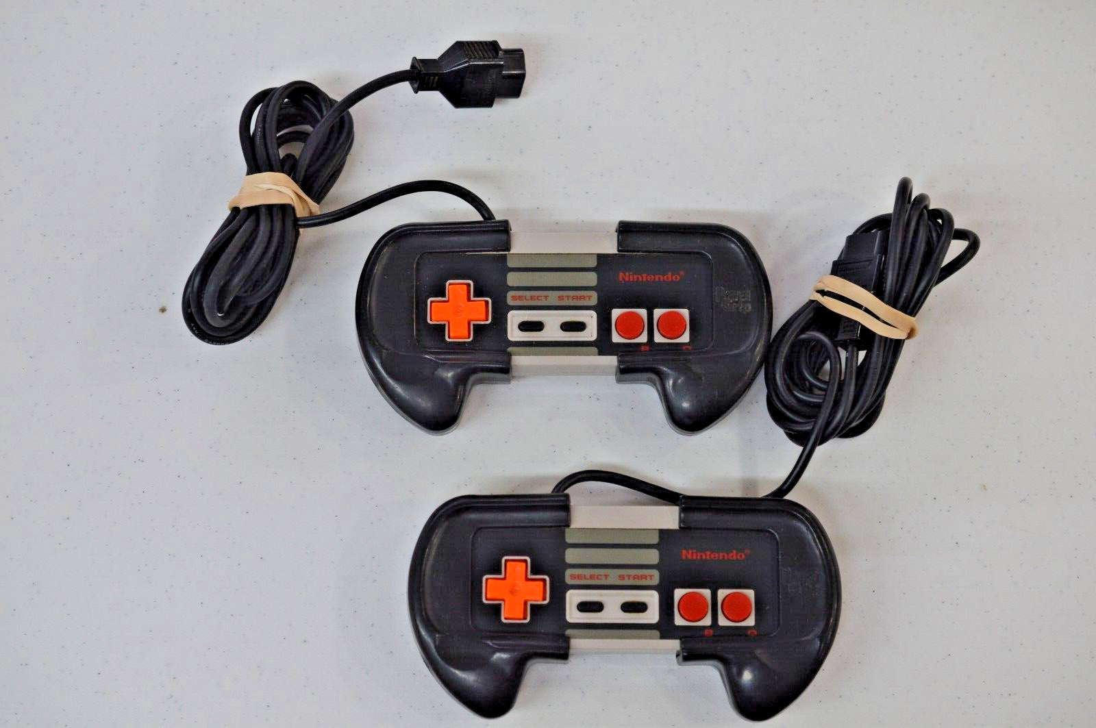 TESTED! NINTENDO NES SET OF 2 POWER GRIPS WITH CONTROLLERS | eBay