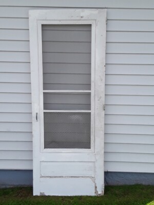 Antique Vintage Country Wooden Storm Screen Exterior Door 29" x 77" | eBay