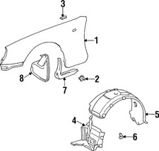 5387635060 Genuine Toyota Liner Front Fender LH 53876-35060 for sale ...