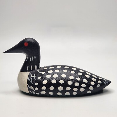Common Loon Duck Decoy Heavy Paper Weight Bird - Vintage | eBay