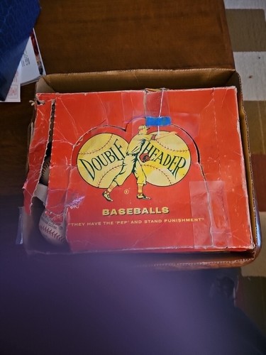 Vintage J DeBeer & Son Double Header Baseball Little League Box W/Balls ...
