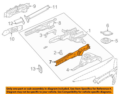 CHRYSLER OEM 14-22 200 Fender Structural Components Rails-Side Rail ...