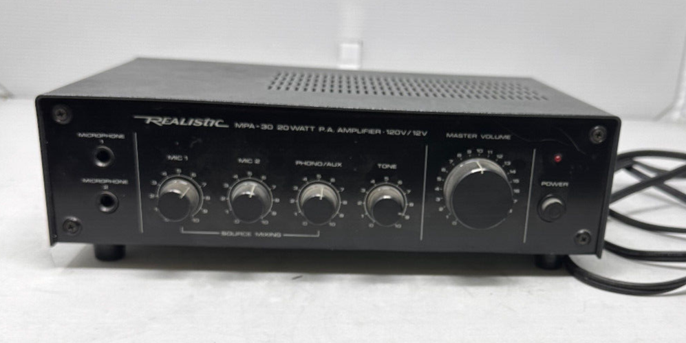 REALISTIC RADIO SHACK MPA-30 20WATT P.A. AMPLIFIER | eBay