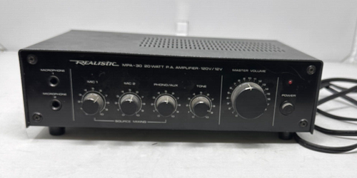 REALISTIC RADIO SHACK MPA-30 20WATT P.A. AMPLIFIER | eBay