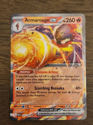 Pokemon TCG - Armarouge ex - 027/182 Paradox Rift - Double Rare Holo | eBay