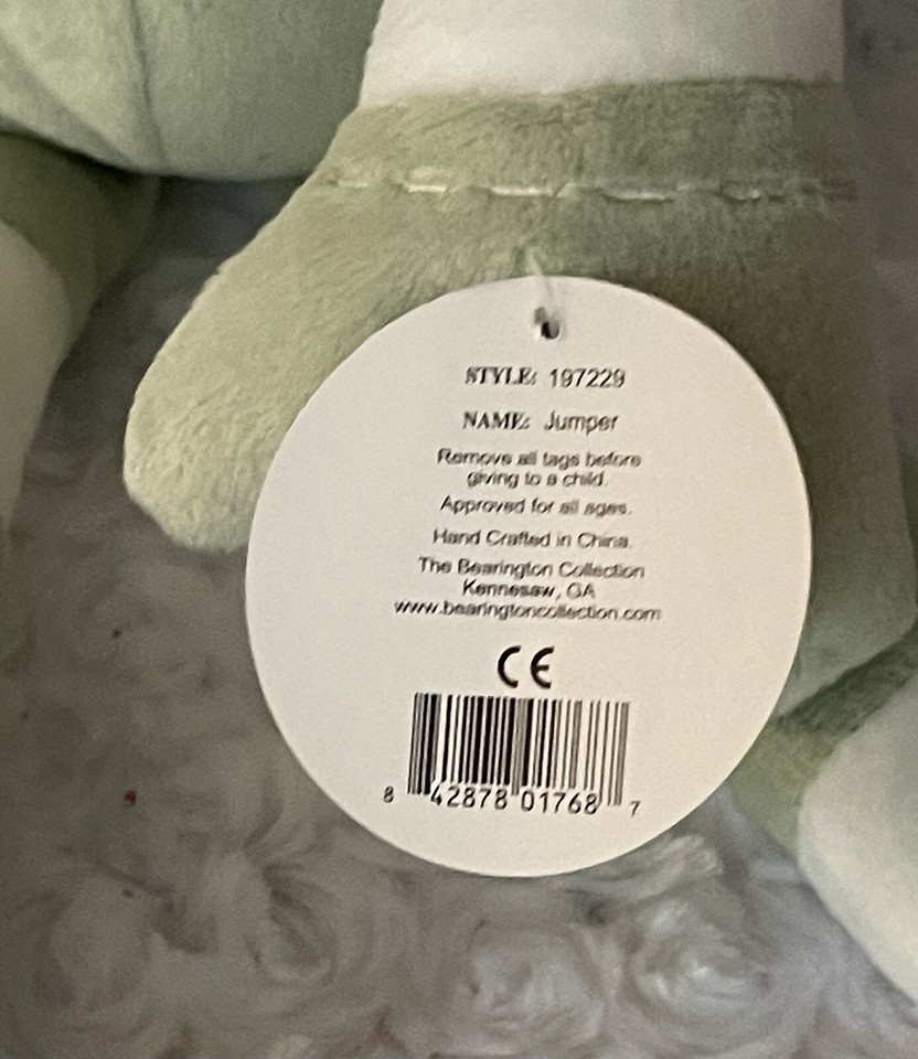 Bearington Baby Collection Plush Little Stitches Frog Jumper New w ...