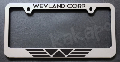 Weyland Corporation Alien Aliens Chrome License Plate Frame | eBay