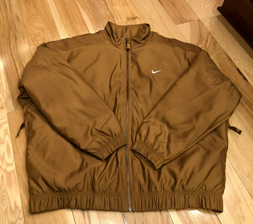 Nike Nikelab Solo Swoosh Satin Bomber Jacket Ale Brown DN1266-270 ...