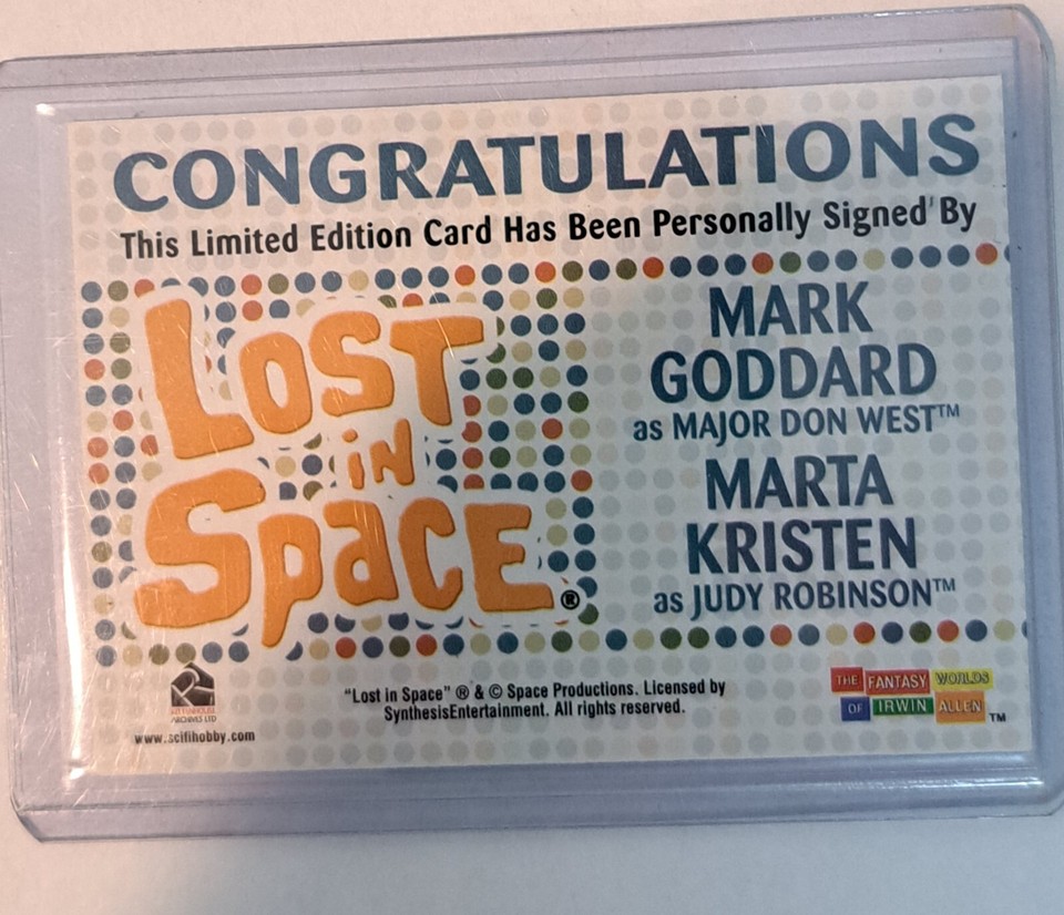 LOST IN SPACE MARK GODDARD-MARTA KRISTEN AUTOGRAPH | eBay