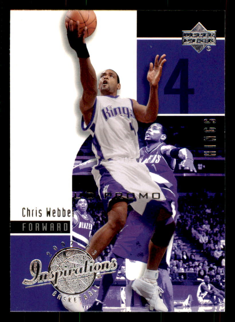 2002-03 Upper Deck Inspirations UD Promos #71 Chris Webber Kings Promo ...