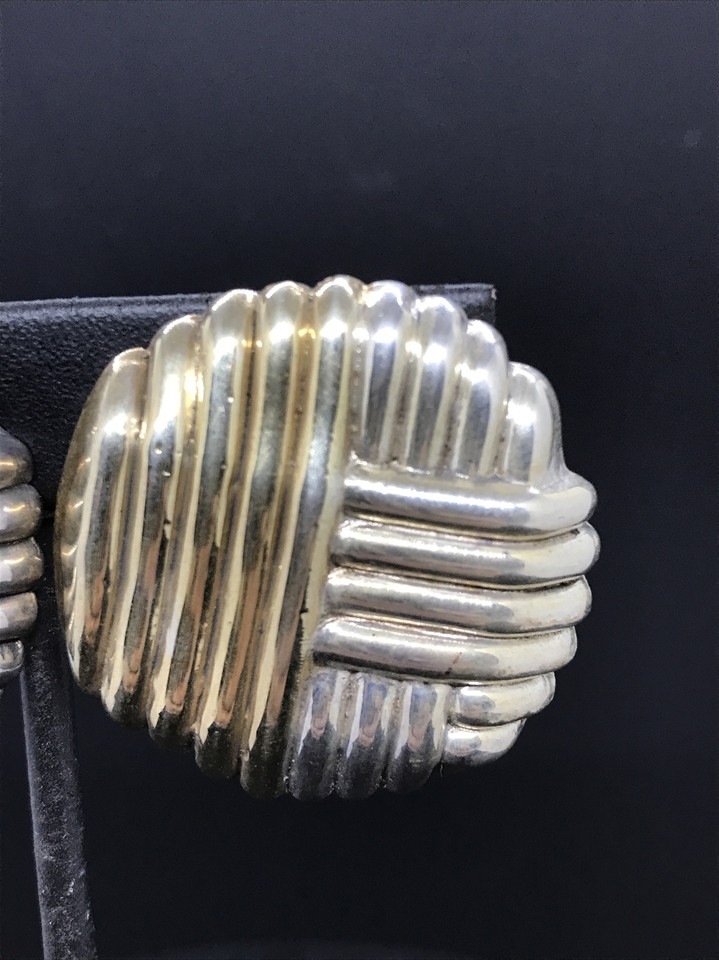 Vintage Brian Bergner 925 Sterling Electroform Modernest 2-tone Clip ...